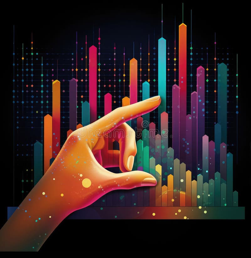 Translucent Hand Holding Financial Data Graph - 3D Artwork for Stock ...