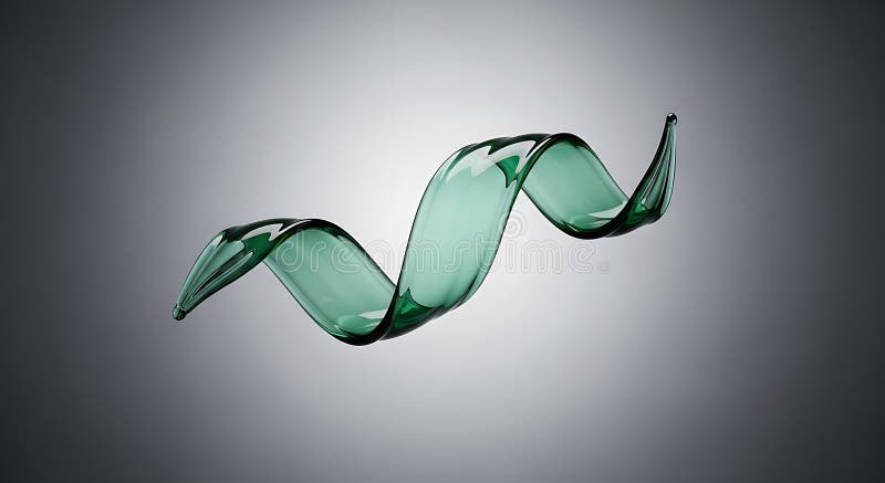 A Translucent, Helix-shaped Structure with a Smooth, Glass-like Surface ...