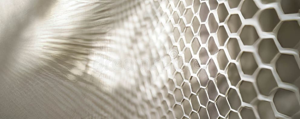 Translucent Hexagonal Mesh Texture on Bright Background for Modern ...