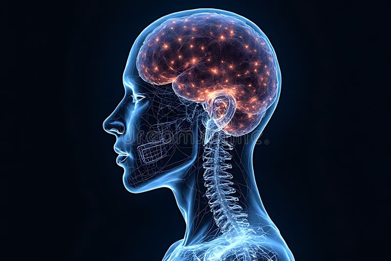 A Translucent Human Head Reveals an Active Brain with Glowing Neural ...