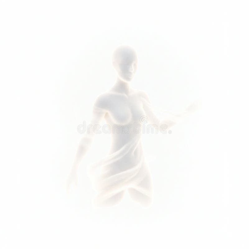 Translucent Humanoid Figure with Smooth, Flowing Contours Appears ...