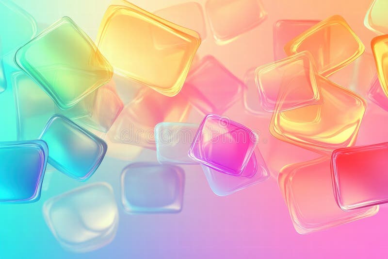 Floating Translucent Cubes Abstract Pastel Background Stock Photos ...