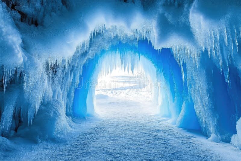 Translucent Ice Structures Captured Up Close. Stock Illustration ...