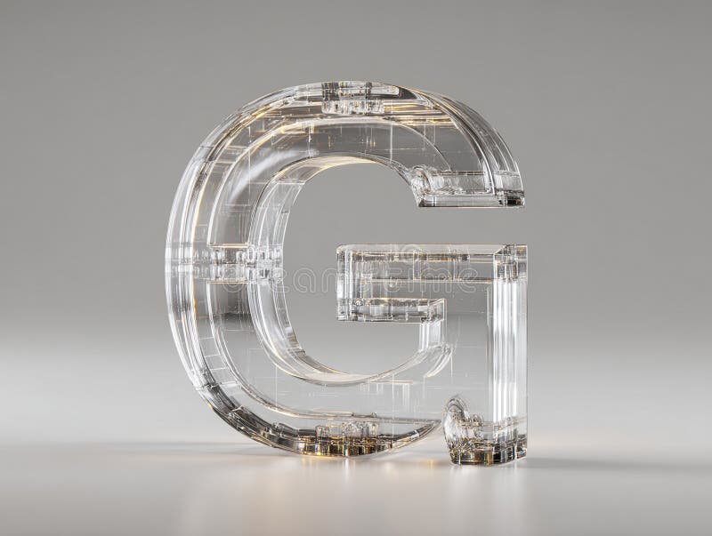 Translucent, Interconnected Tube Structure Sculpture of G, Intricate ...