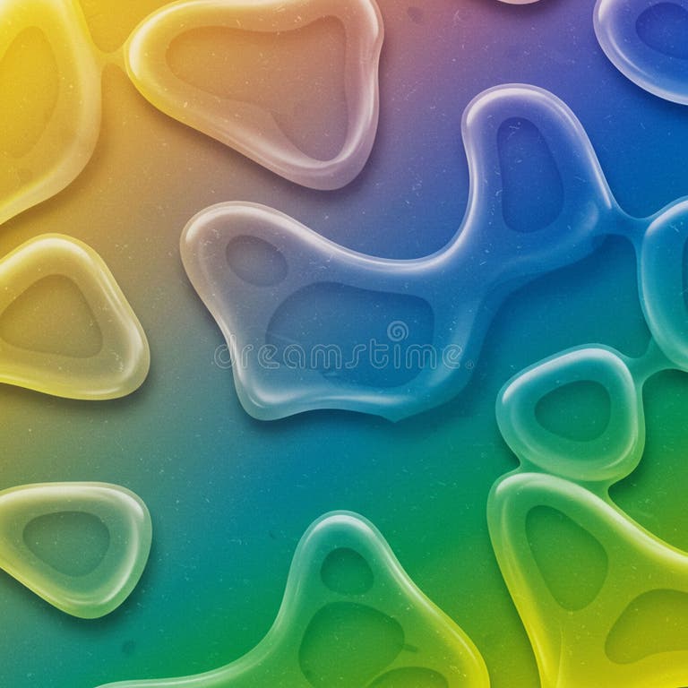 Translucent, Irregular Shapes with Smooth, Rounded Edges Overlap ...