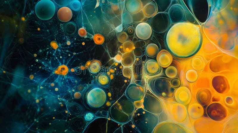 Translucent Layers Revealing Hidden Depths of Cellular Activity Stock ...