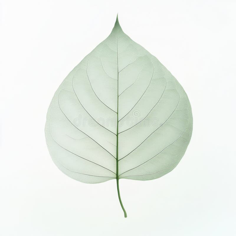 Delicate Translucent Leaf Showcasing Intricate Vein Patterns Against a ...