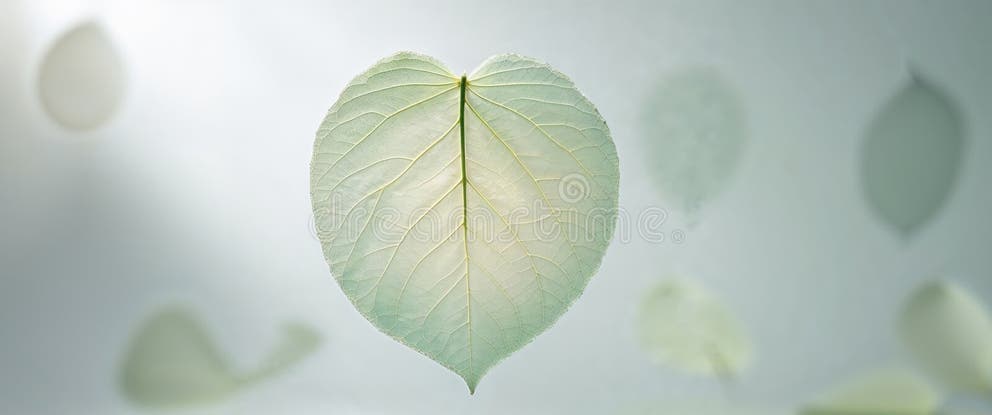 Translucent Leaf Illuminated Showcasing Intricate Veining and Structure ...