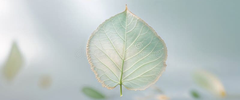 Translucent Leaf Illuminated Showcasing Intricate Veining Structure ...