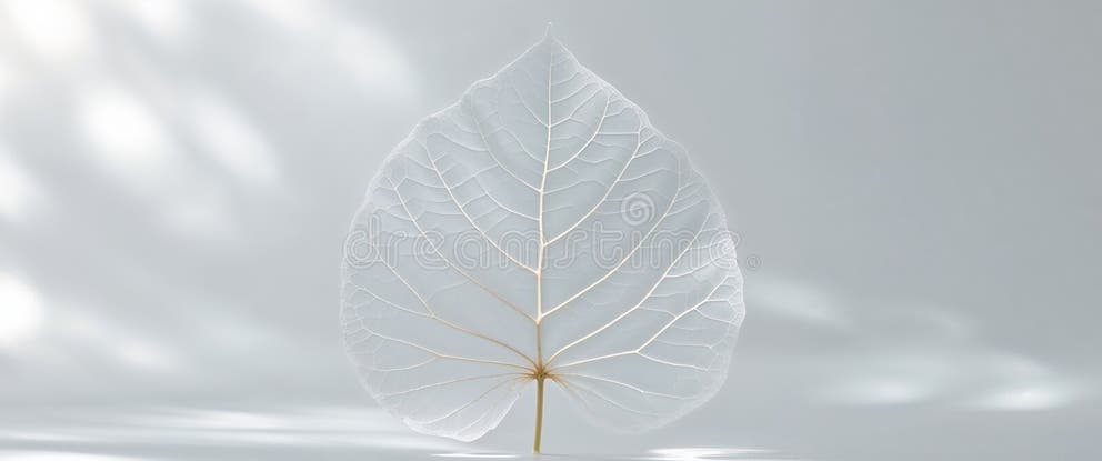 Translucent Leaf Illuminated Showcasing Intricate Veining and Structure ...