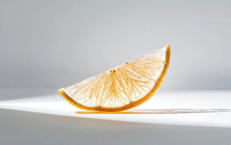 Translucent Lemon Slice on White Background Stock Illustration ...
