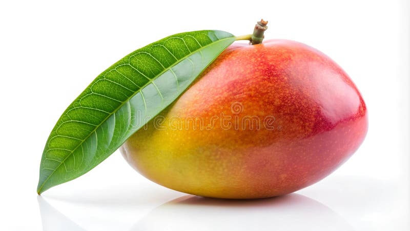Translucent Mango with Verdant Leaf: a Minimalist Study in Light and ...