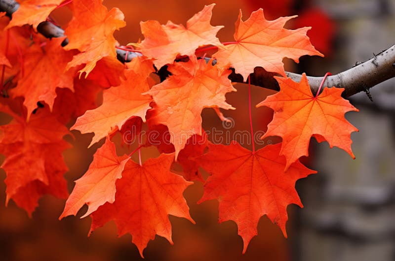 Translucent Maple Leaves Autumn. Generate Ai Stock Photo - Image of ...