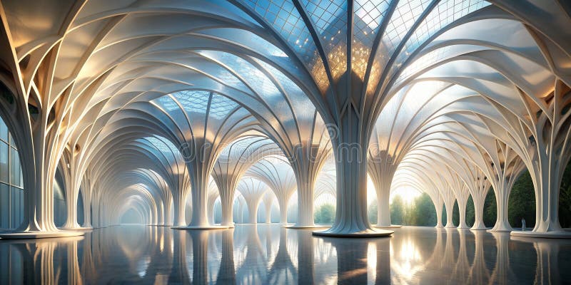 Translucent Membranes Stretch between Slender Biomorphic Arches ...