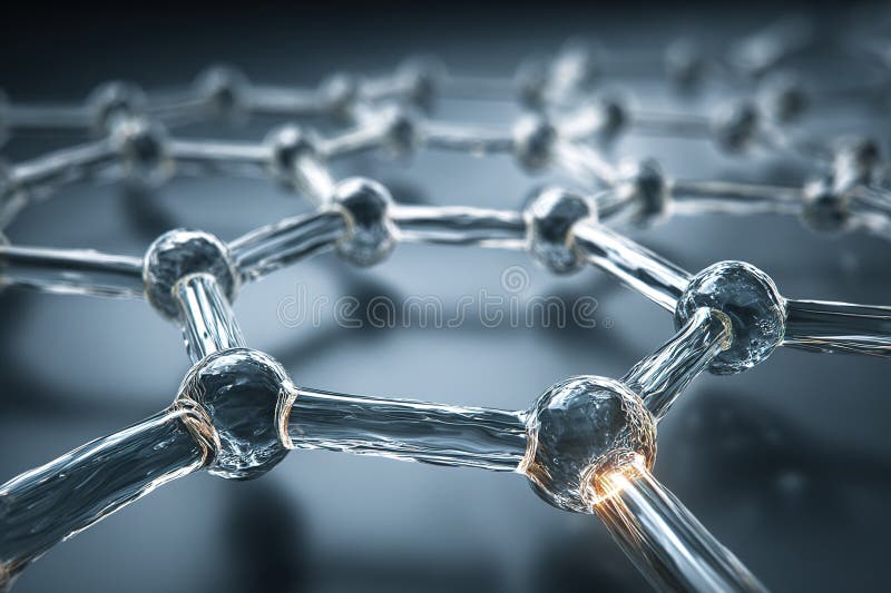 Translucent Molecular Structure Illustrating Connections and Bonds in a ...