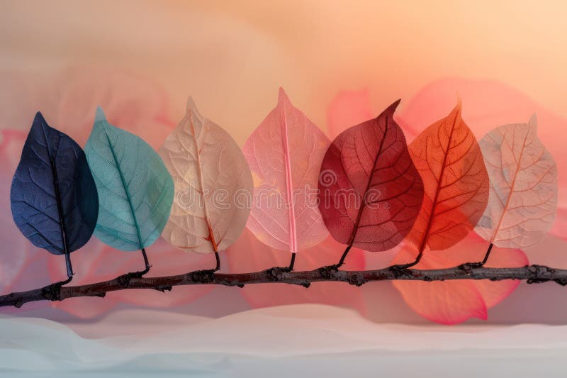Translucent Nature: Colorful Macro Leaves in Abstract Layered ...