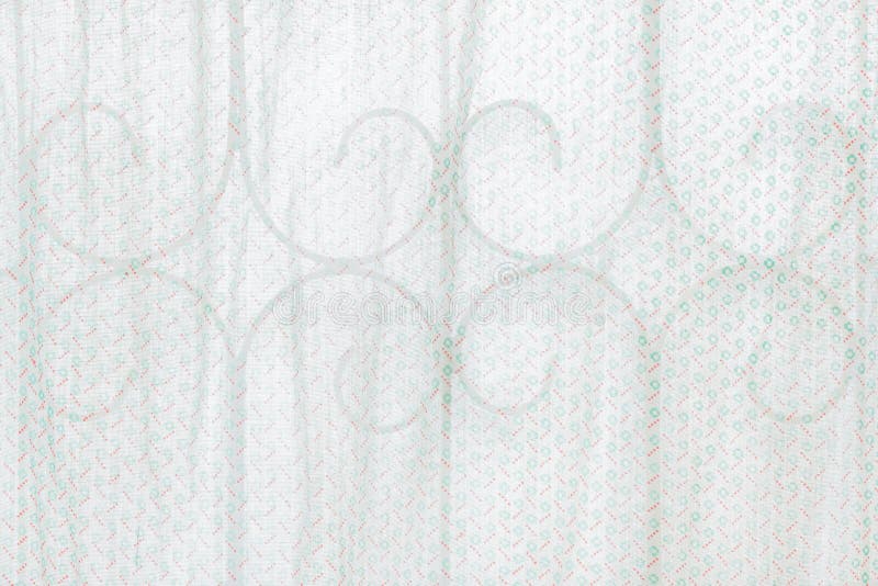 Translucent Old Curtain with Curved Steel. Stock Photo - Image of ...