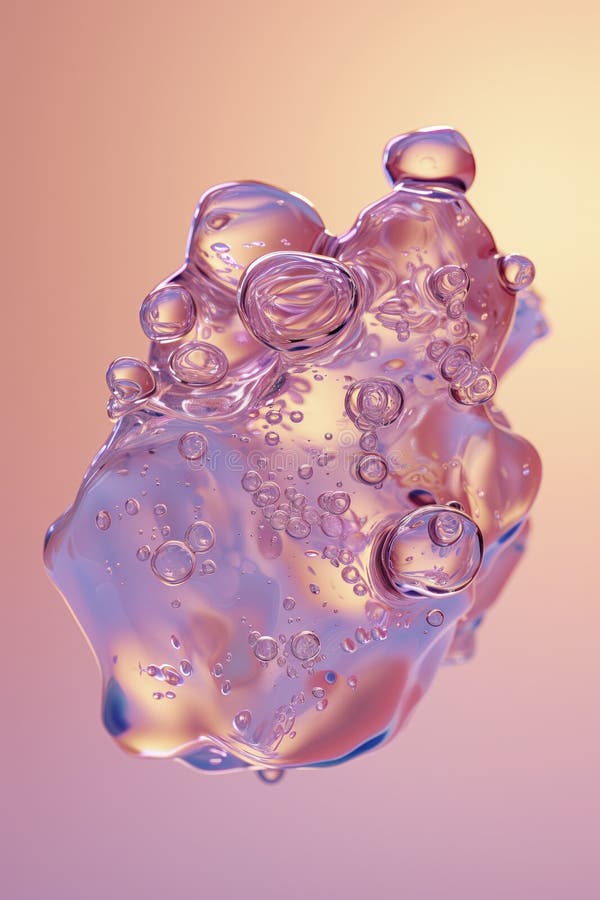 Translucent Organic Shape with Bubbles Trapped Inside. Stock ...