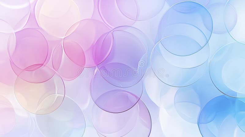 Translucent Overlapping Circles Abstract Background Digital Art Soft ...