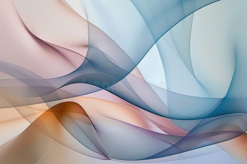 Translucent Overlapping Shapes in Soft Colors, Creating Depth in a Minimalist Design Stock ...