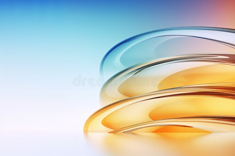 Translucent Pastel Smooth Background with Abstract Multi Colored Waves ...