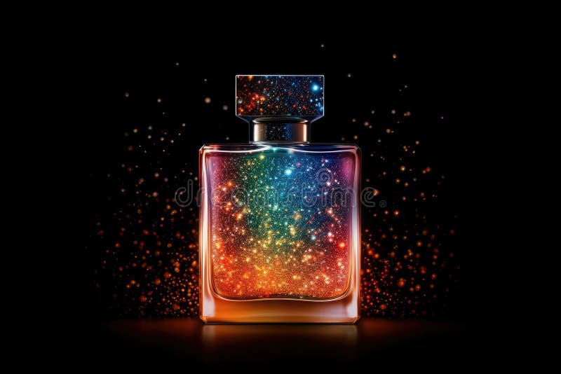 Translucent Perfume on a Dark Background, Gradient Transition of the ...