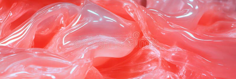 Translucent Pink Gel Resembling Coral with Flowing Texture and Light ...
