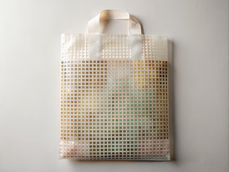 Translucent Plastic Bag with Subtle Grid Template Design a Detailed ...
