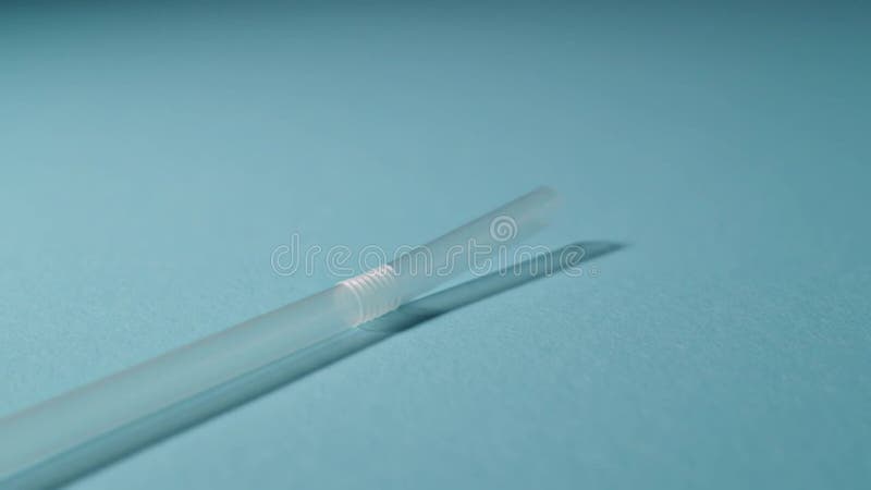 Translucent Plastic Drinking Straw with Flexible Joint Casting Shadow ...