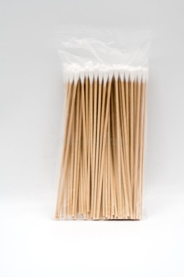 A Translucent Plastic Pack of Pasteurized Cotton Wool on Bamboo Stock ...