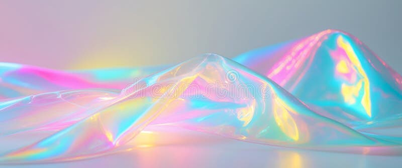 Translucent Plastic Texture with Colorful Light Reflections Creates ...