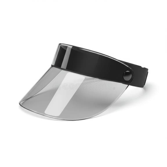Translucent Plastic Visor with Black Trim on White Background for Sun ...