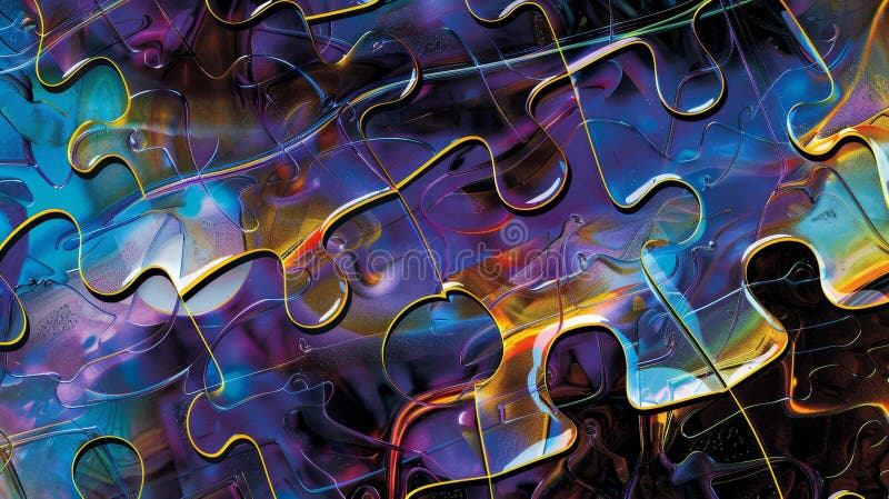 Translucent Puzzle with Complex, Layered Design Stock Illustration ...
