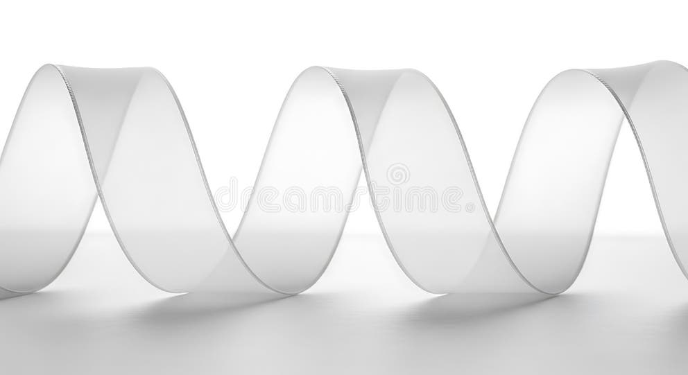 Translucent Ribbon with a Smooth Texture Forms a Series of Evenly ...