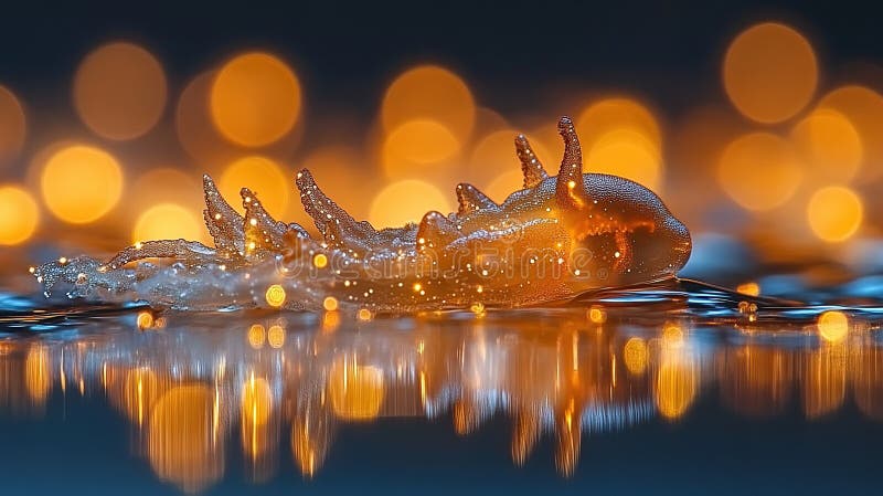 Translucent Sea Slug, Illuminated by Warm Light Stock Image - Image of ...