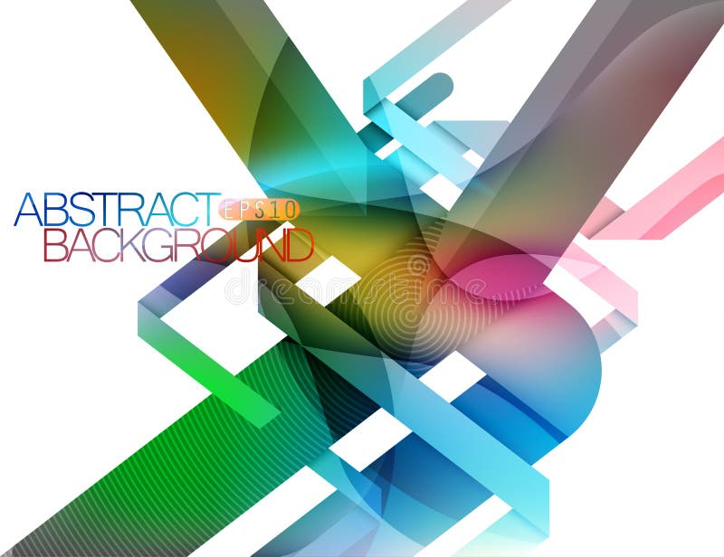 Translucent shape colors stock vector. Illustration of geometric - 91430124