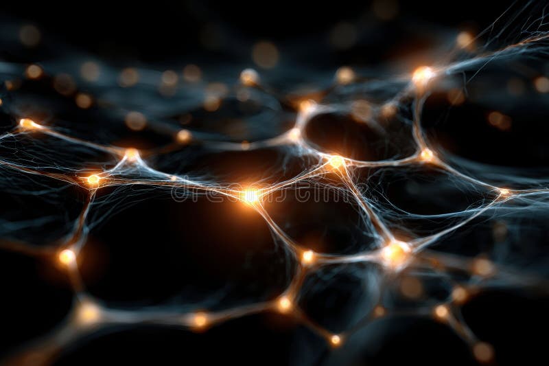 Translucent Shapes Forming an Abstract Intelligence Network Stock Photo ...