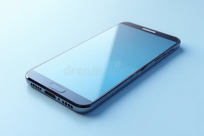 Translucent Smartphone Model Showcasing Design Features Against a White ...