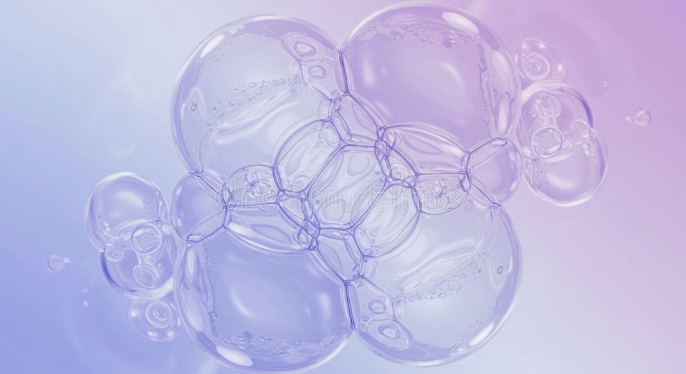 Translucent Soap Bubbles Interconnected, Forming a Complex and Delicate ...