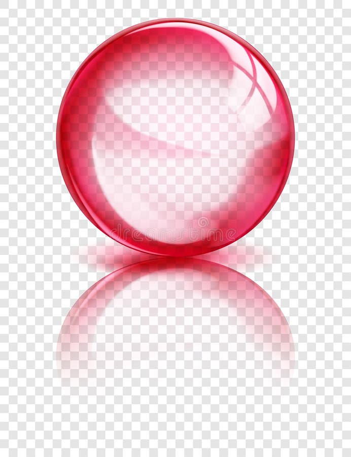 Translucent Sphere with Reflection Stock Illustration - Illustration of ...