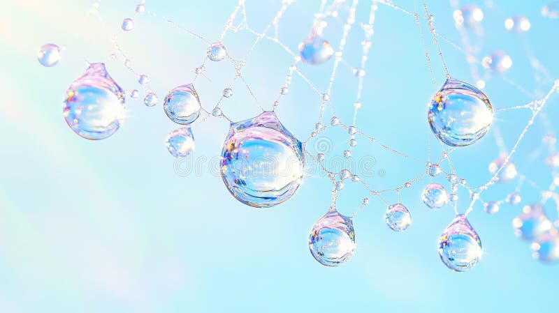 Mesmerizing Display of Translucent Spheres Hanging on String, Capturing ...