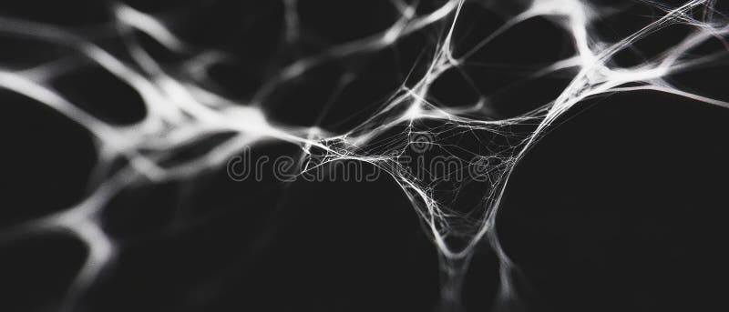 Glowing Spider Web Texture with Light Shining through in a Dark ...