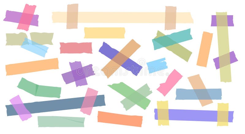 Translucent Sticky Colored Strips Stock Vector - Illustration of yellow ...