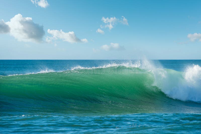 Translucent Surf Wave at the Edge of the Lagoon Stock Photo - Image of ...