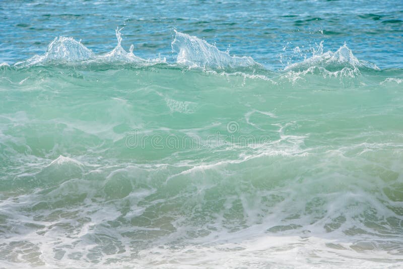 Translucent Surf Wave at the Edge of the Lagoon Stock Image - Image of ...