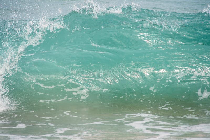 Translucent Surf Wave at the Edge of the Lagoon Stock Image - Image of ...