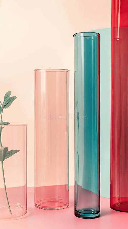 Translucent Test Tubes Showcase Gradient Light Effects in an Artistic ...