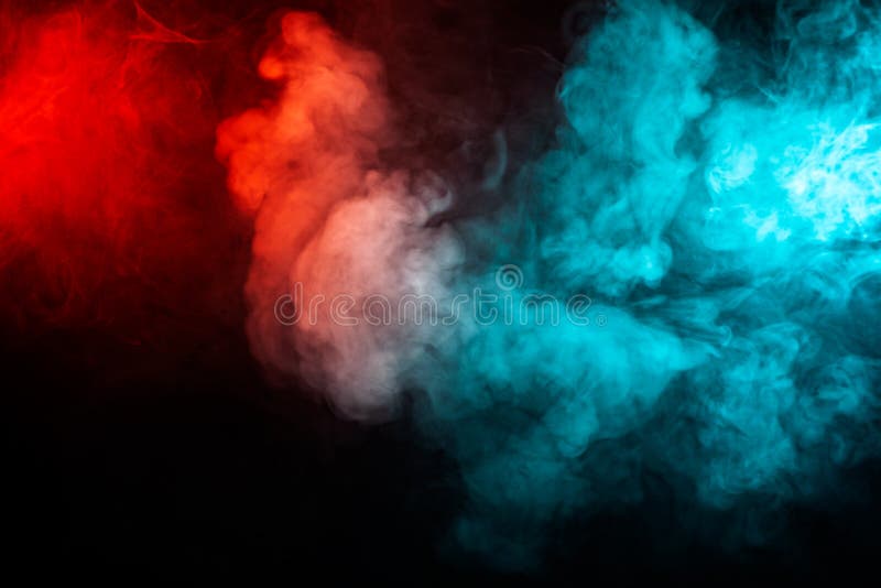 Translucent, Thick Smoke, Illuminated by Light Against a Dark ...