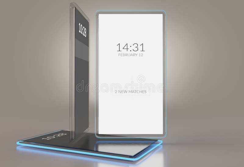 Translucent Transparent Mobile Phone 3d-illustration Stock Illustration ...