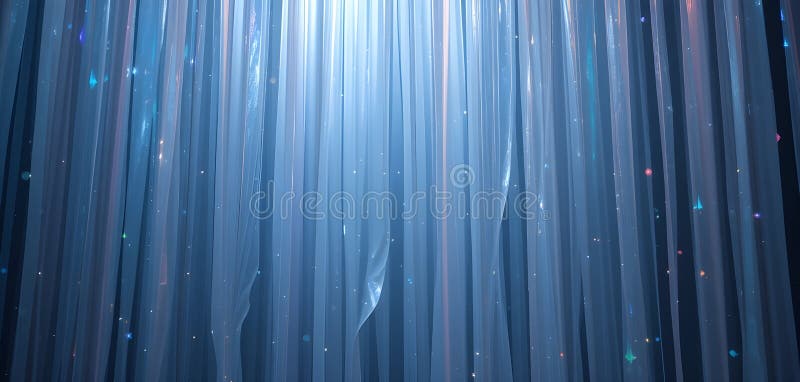 Translucent Vertical Ribbons Shimmer with Flowing Prism Light Effects ...